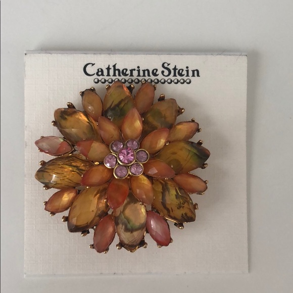 catherine stein | Jewelry | Multicolor Flower Brooch Pin | Poshmark